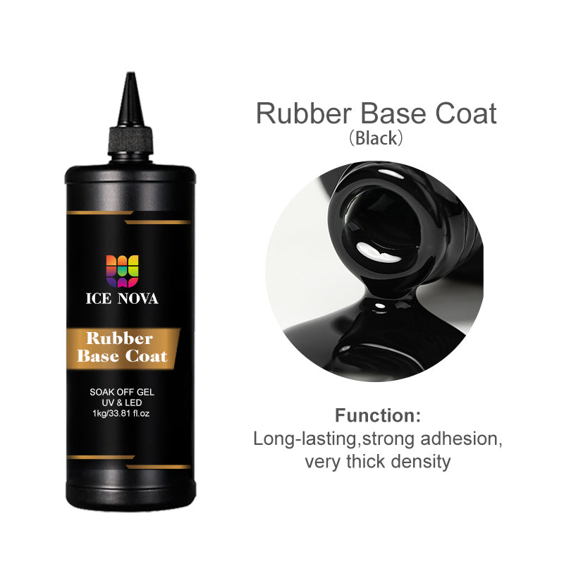 ICE NOVA 1KG Black Rubber Base Coat Raw Materials – ICE NOVA ...