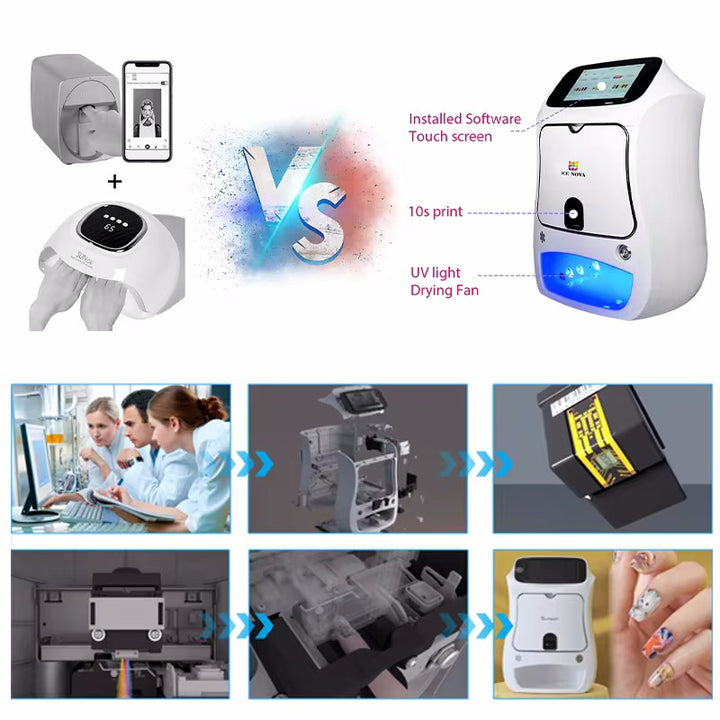 3D WIFI Automatic Art Designs Finger Nail Printing Machine – ICE NOVA ...