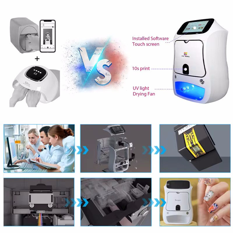 3D WIFI Automatic Art Designs Finger Nail Printing Machine – ICE NOVA ...